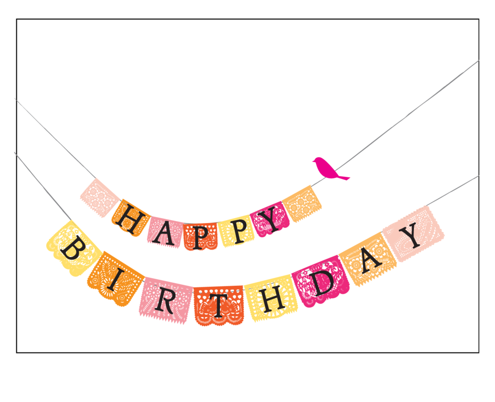Download Paper Flags Birthday Card Set PNG Image with No Background ...