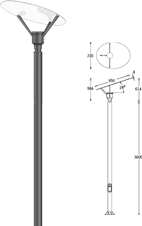 Download Syndy Oval Asymmetrical Indirect Light Post Top Luminaires ...