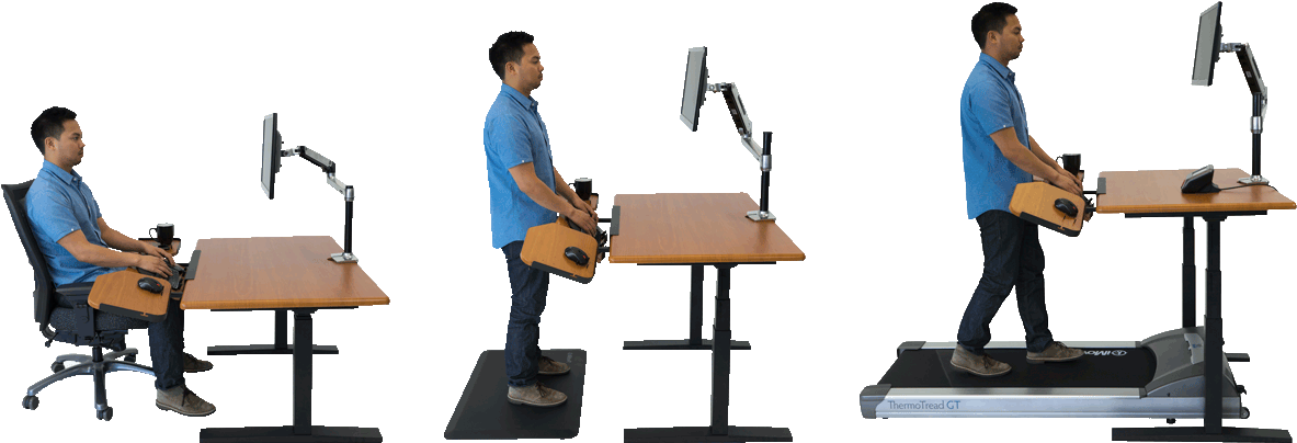 Download Evolution Edgar - Standing Desk With Keyboard Drawer PNG Image ...