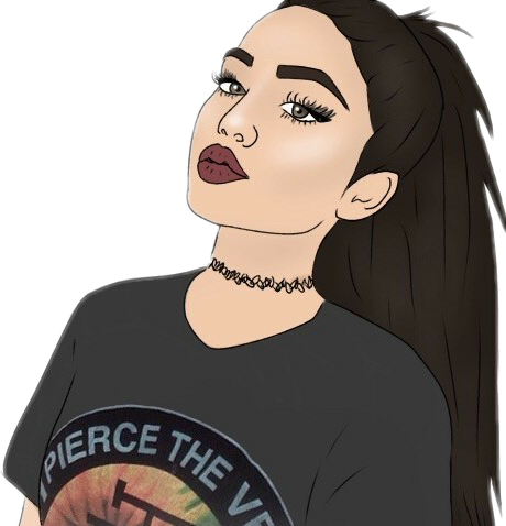 Download 28 Collection Of Picsart Drawing Girl - Cute Tumblr Girl ...