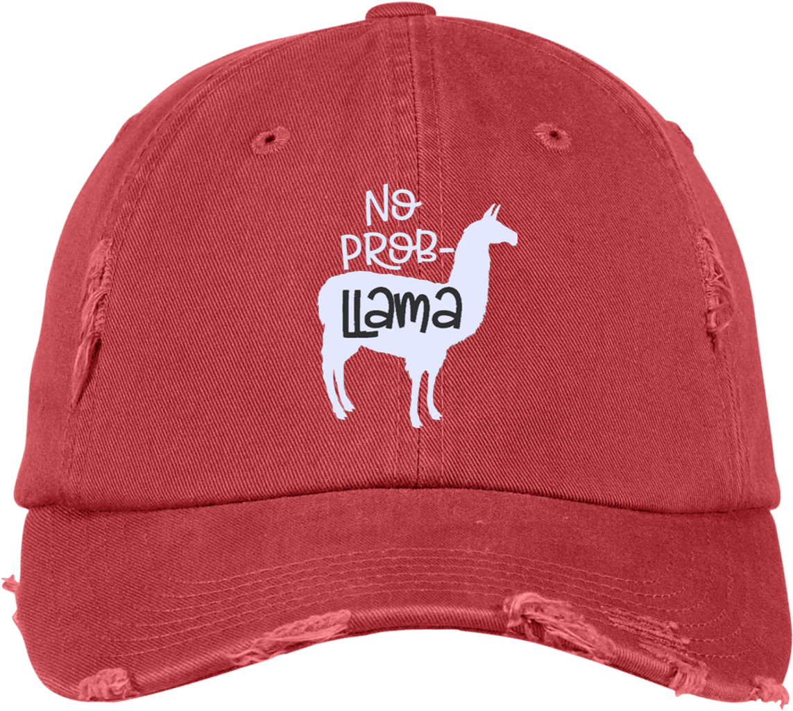 Download No Prob-llama District Distressed Dad Cap - Prfctolifestyle ...