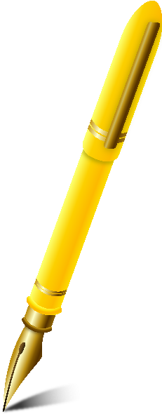 Download Fountain Pen Yellow - Cartoon Picture Of Pencil PNG Image with ...