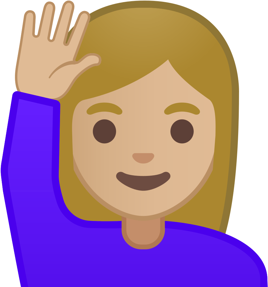 Sassy Girl Emoji Copy Paste The Emoji - Emoji Raising Hand Png - Free ...