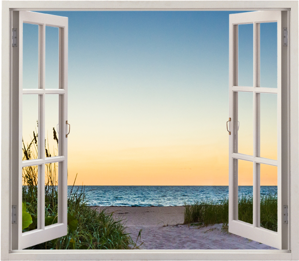 Old Oak Lane Vero Beach Window - Png Window With Beach - Free ...