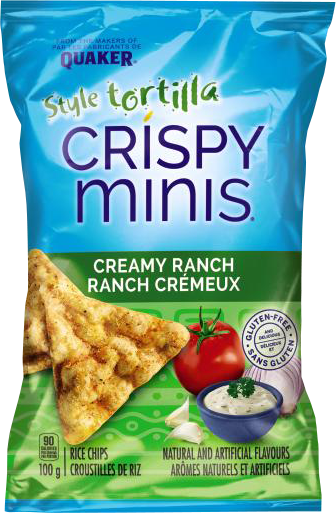 Quaker® Crispy Minis® Tortilla Style Creamy Ranch Rice - Quaker Crispy ...
