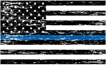 Download Grunge Thin Blue Line American Flag Decal PNG Image with No ...