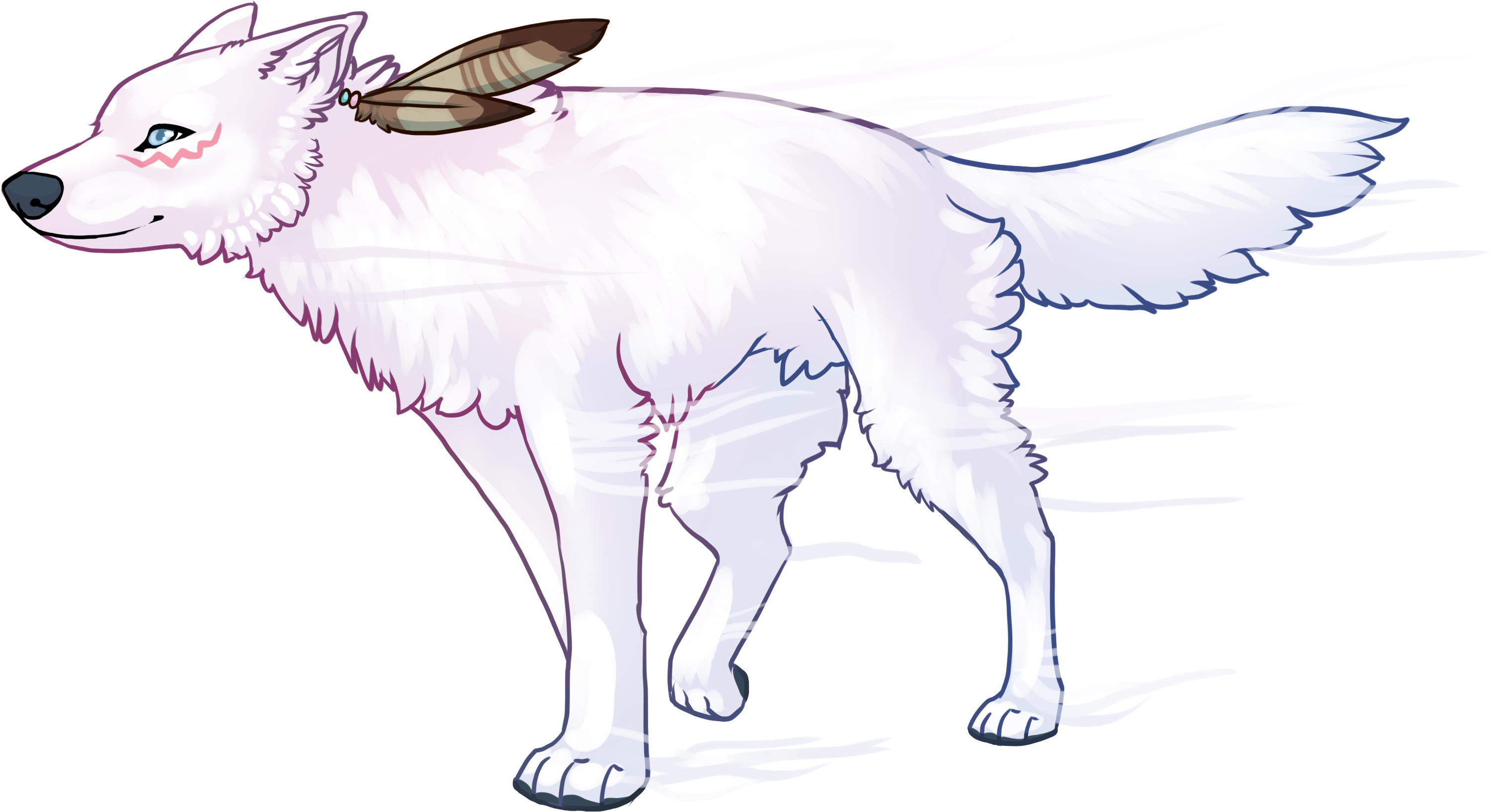 White Wolf - Drawing - Free Transparent PNG Download - PNGkey