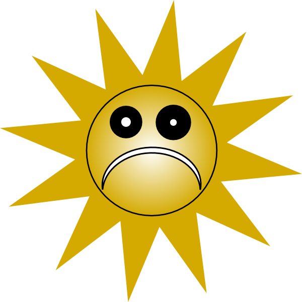 Grumpy Sad Sun Clip Art At Clker - Sad Sun Clip Art - Free Transparent ...