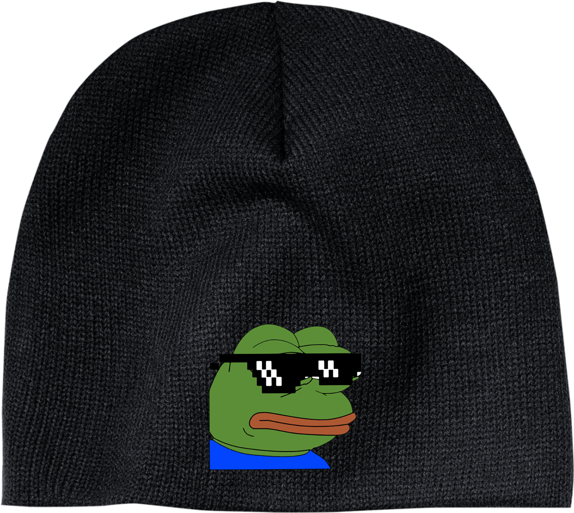 Download Pepe Thug Life Glasses Beanie Hat - Beanie PNG Image with No ...