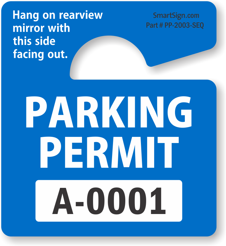 Download Zoom, Price, Buy - Red Parking Permit PNG Image with No ...