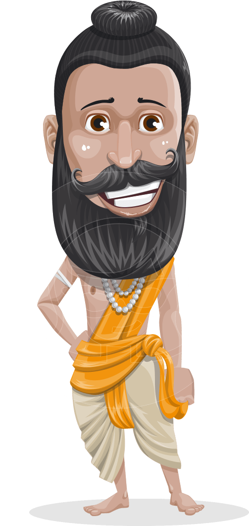 Download Hansh The Indian Guru - Cartoon PNG Image with No Background ...