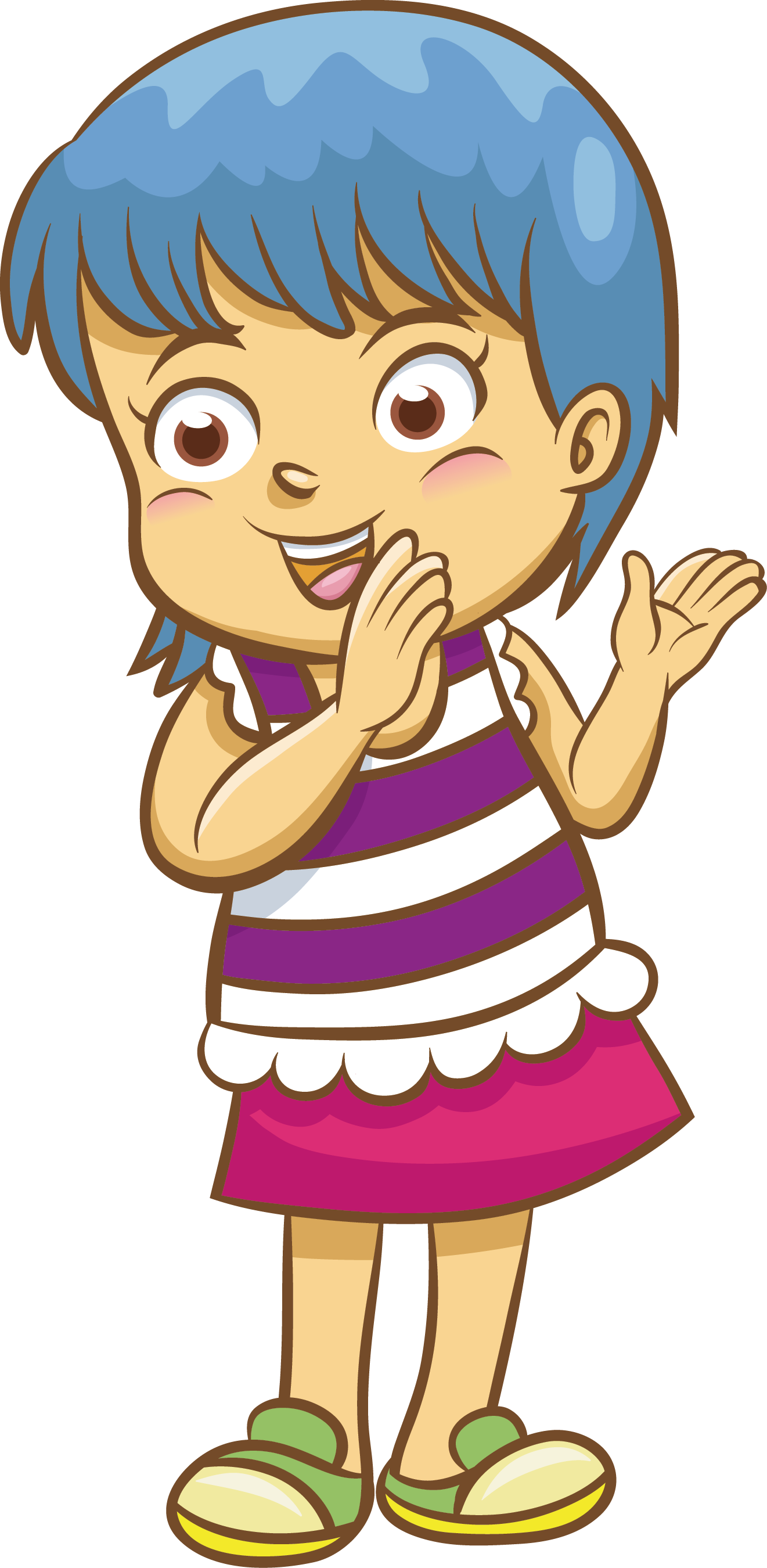 Download Clapping Cartoon Clip Art - Girl Clapping Clip Art PNG Image ...