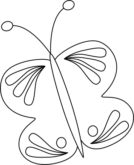 Download Black And White Butterfly - Mycutegraphics Butterfly Black And ...