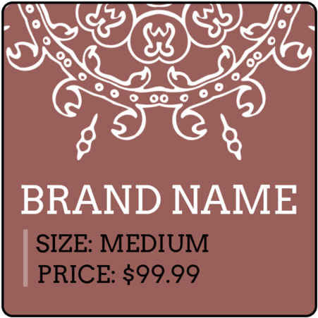 Square Geometric Price Tag Labels Pre-designed Label - Price Tag - Free ...