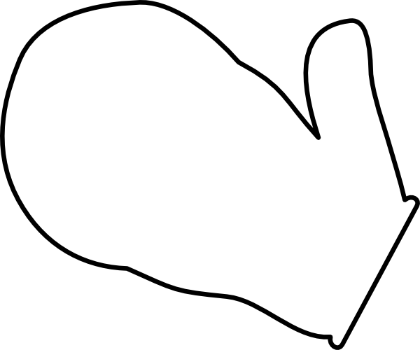 Download Mitten Clipart Black And White Free Images - Large Mitten PNG ...