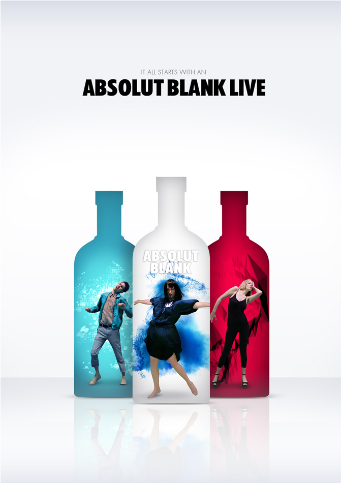 Absolut Blank Live Installation Uses People As Digital - Absolut ...