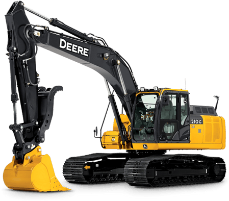 Download 210g Excavator - John Deere Construction Equipment PNG Image ...