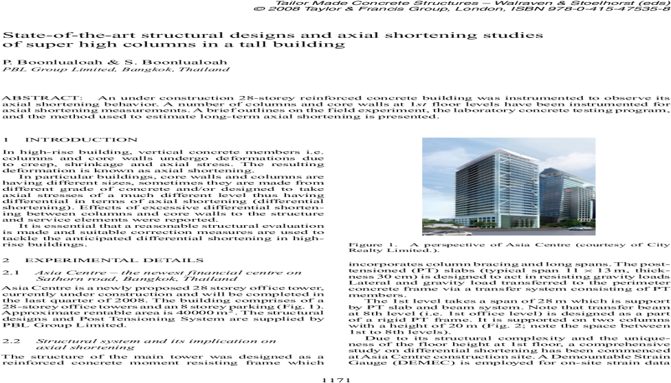 Download State Of The Art Structural Designs And Axial Shortening ...