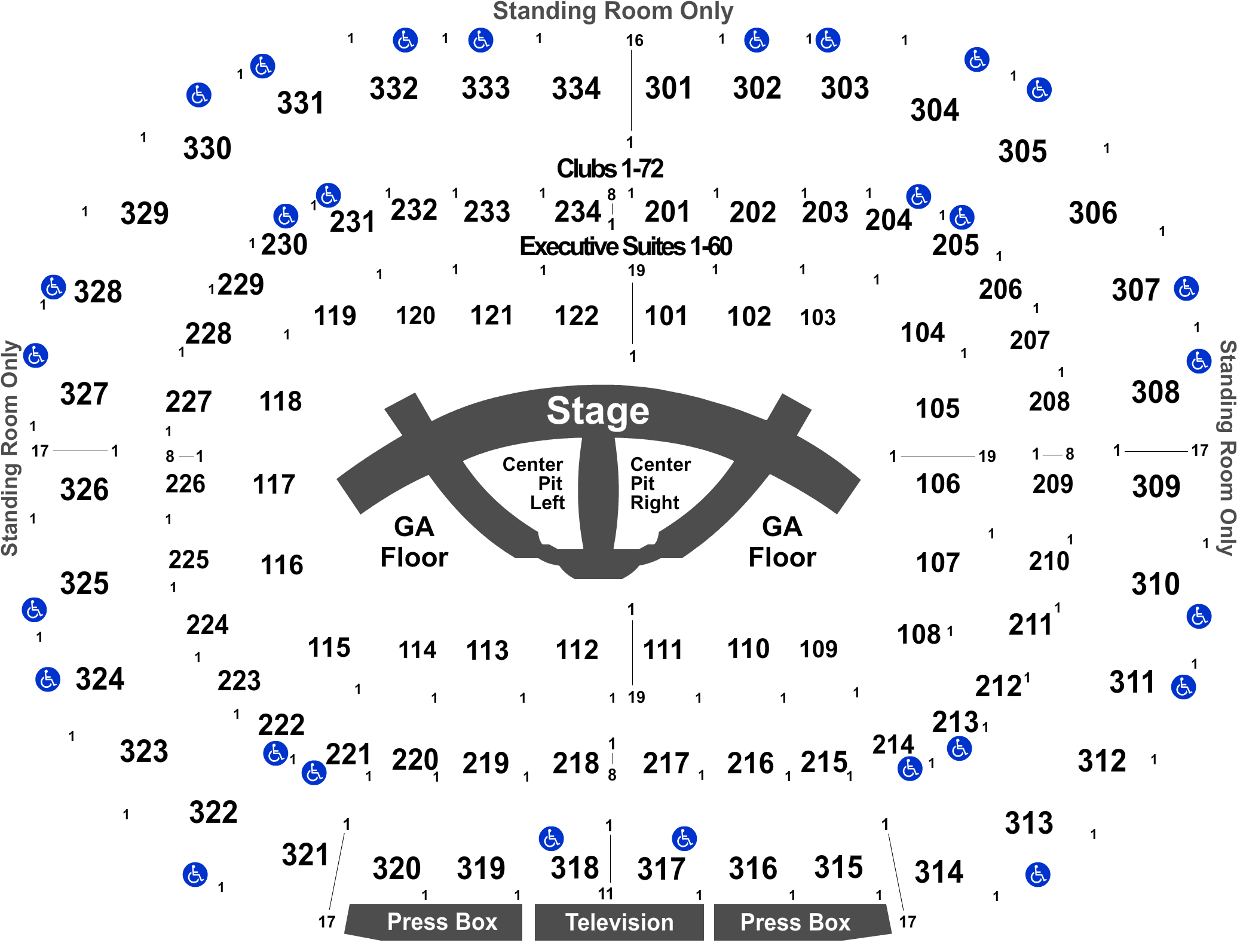 Download Full Map - Floor Harry Styles United Center Chicago PNG Image ...