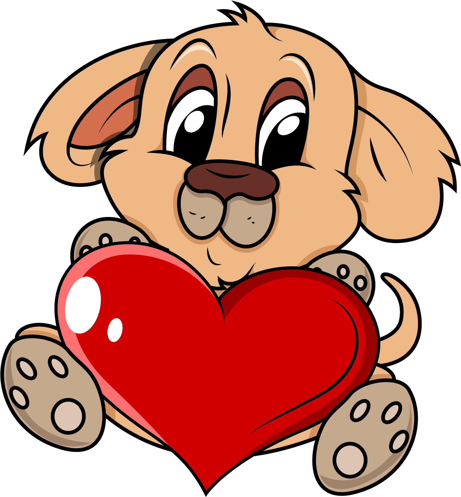 Download Png Transparent Library Biggie Drawing Heart - Perrito Con Un ...