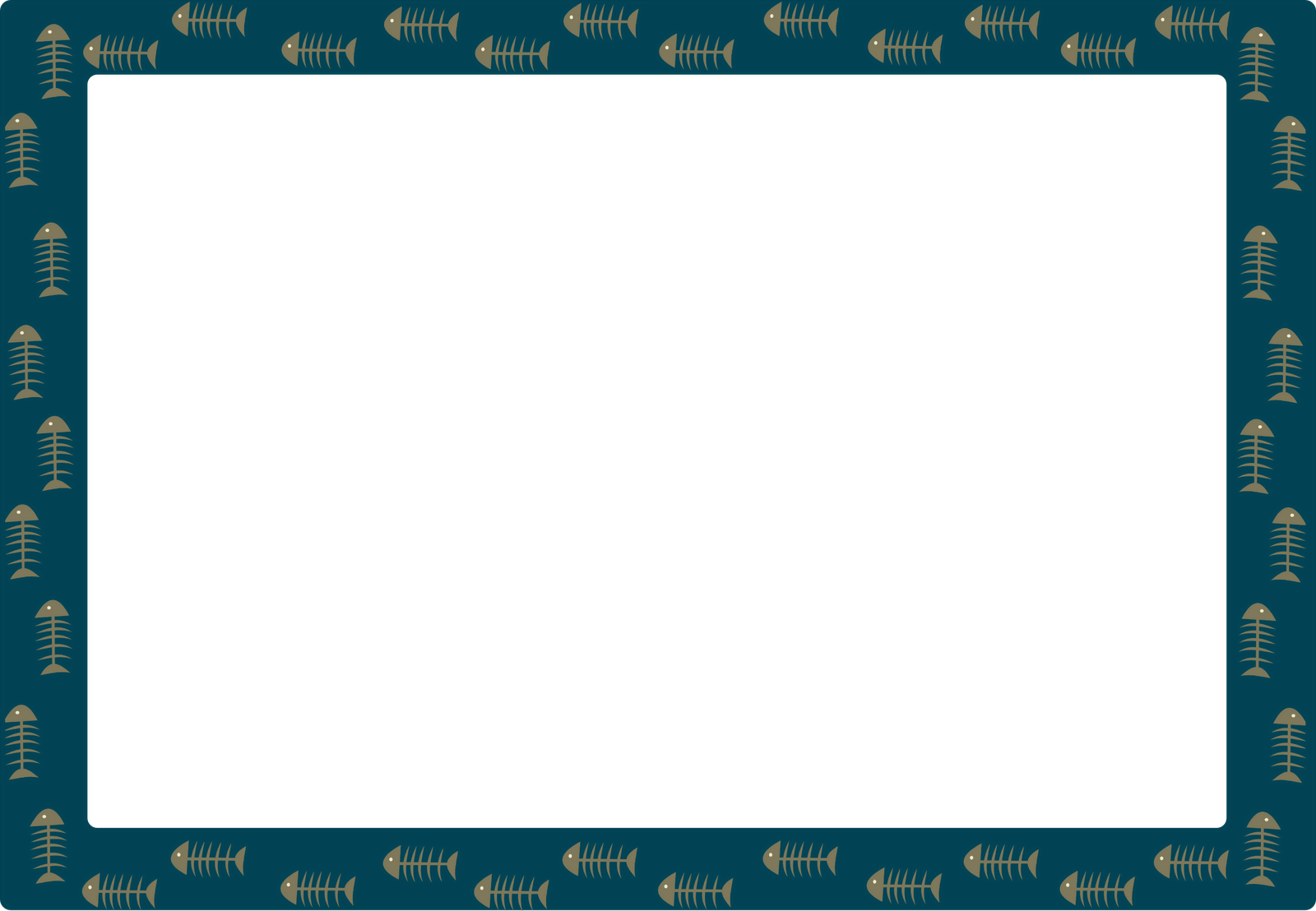 Download Whimsical Page / Post Divider - Fish Bone Border PNG Image ...