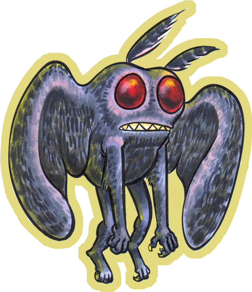 Download Mothman Sticker - Cartoon PNG Image with No Background ...