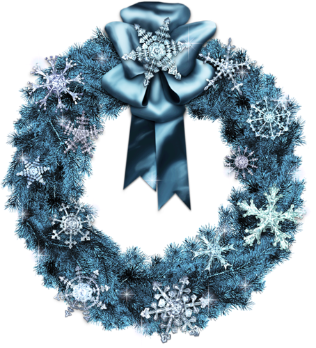 Download Christmas Wreath Png - Blue Clip Art Christmas Wreath PNG ...