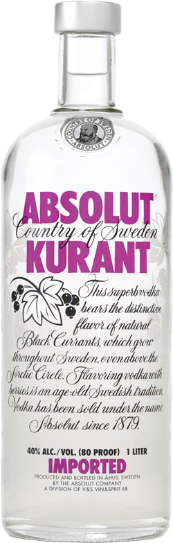 Download Absolut Kurant - Absolut Kurant Vodka - 750 Ml PNG Image with ...