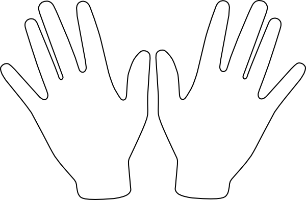 Outline Of Hands - Two Hands Clipart - Free Transparent PNG Download ...