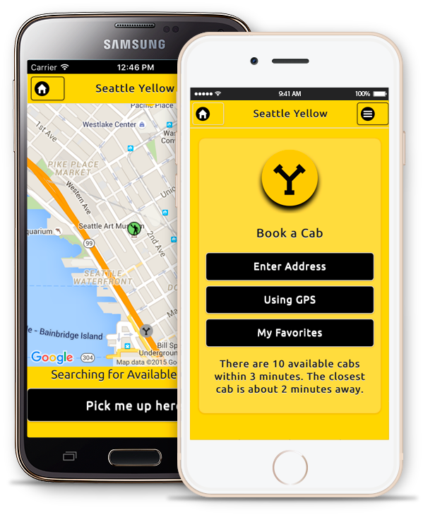 Download Get The Seattle Yellow Cab Mobile App For Android & - Taxi Cab ...