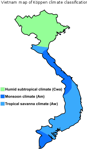 Vietnam Map Of Köppen Climate Classification - Koppen Climate ...