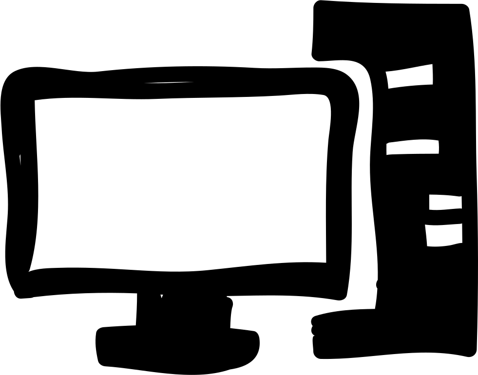 Computer And Monitor Hand Drawn Tools Comments - Hand Drawn Computer ...