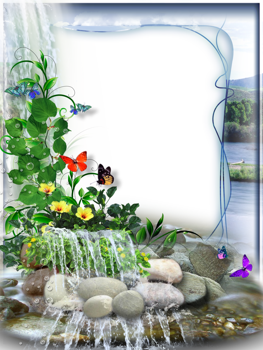 Waterfall Frame Clipart Picture Frames Clip Art - Beautiful Transparent ...