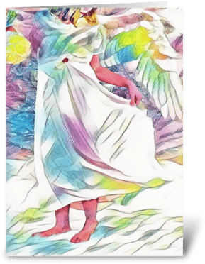 Download Angel Greeting Card - Painting PNG Image with No Background ...