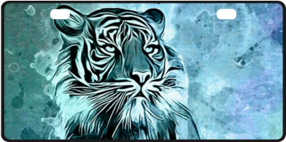 Download Watercolor Tiger License Plate - Bengal Tiger PNG Image with ...