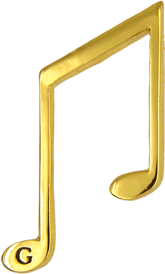 Music Note Pin, Gold - Gold Music Note Transparent - Free Transparent ...