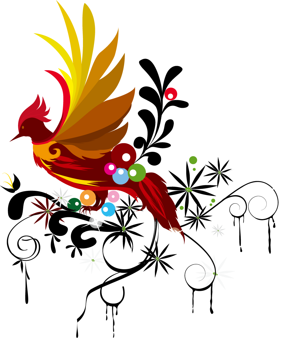 Download Drawing Phoenix Watercolor Banner - Vector Graphics PNG Image ...