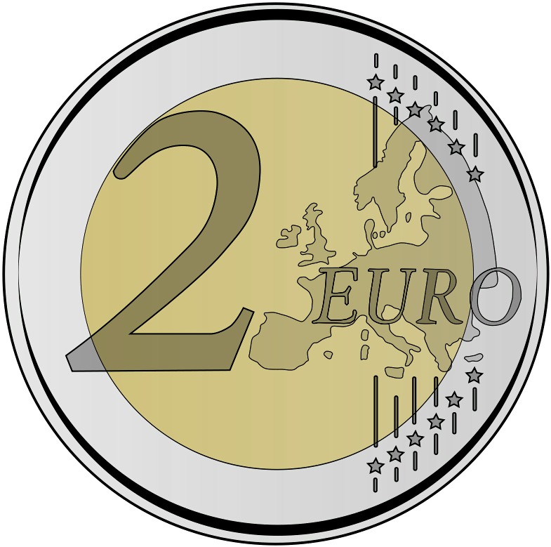 Download This Graphics Is 2 Euro Coins About Coins, Euro, Finance, - 2 ...
