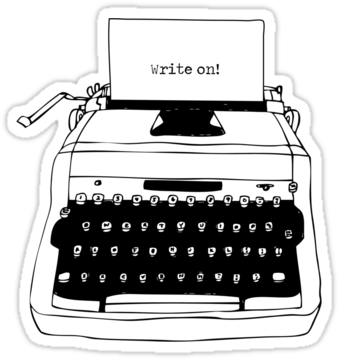 Download "write On" Typewriter Sticker - Stickers Writer PNG Image with ...