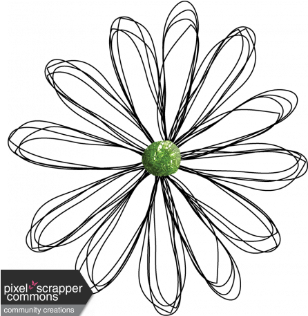 Scribble Flower - Digital Scrapbooking - Free Transparent PNG Download ...