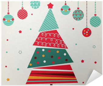 Retro Christmas Tree Clipart