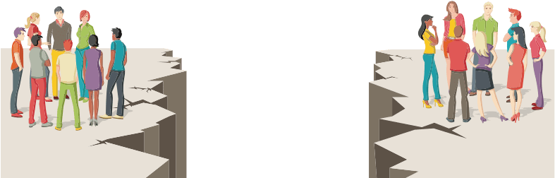 Download Two Groups People Divided - Illustration PNG Image with No ...