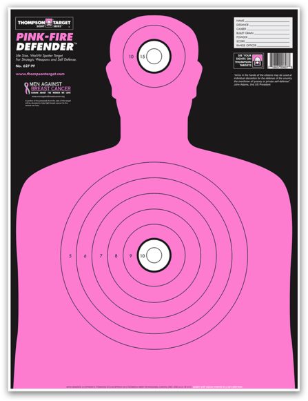 Pink-fire Human Silhouette 19"x25" Training Targets - Human Silhouette ...