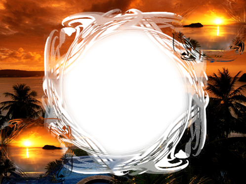 Download Photo Frame - Tropical Sunset - Sunset Photo Frame Png PNG ...
