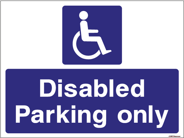 Disabled Parking Signs - No Unauthorised Parking Signs - Free ...