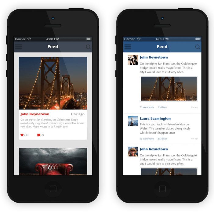 Download Activity Feed Templates - Feed App Ui Design PNG Image with No ...