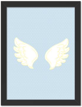 Download Quadro Asas Azul - Angel PNG Image with No Background - PNGkey.com