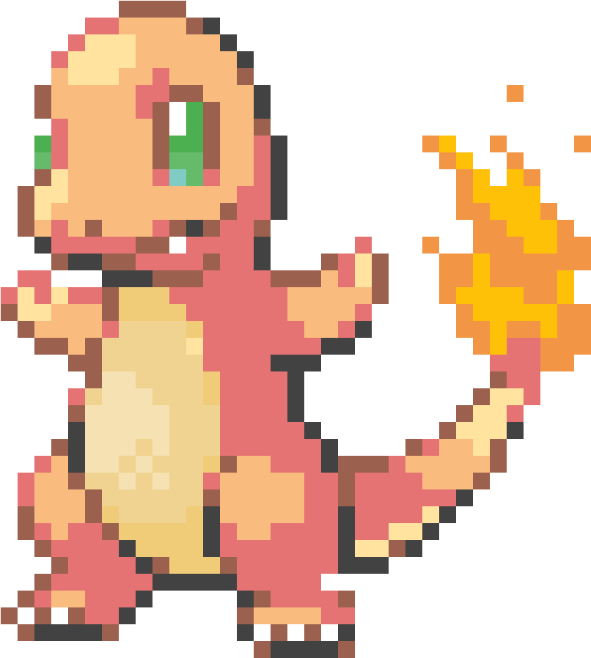 Download Charmander - Pixel Art Pokemon Charmander PNG Image with No ...