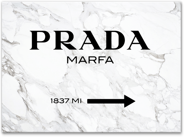 Prada Marfa On Marble - Prada Marfa Poster - Free Transparent PNG ...