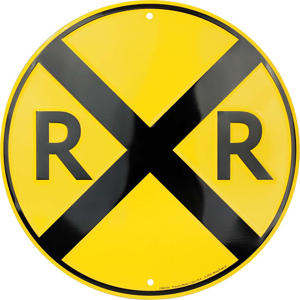 Railroad Crossing Circle Sign - Circle Sign - Free Transparent PNG ...